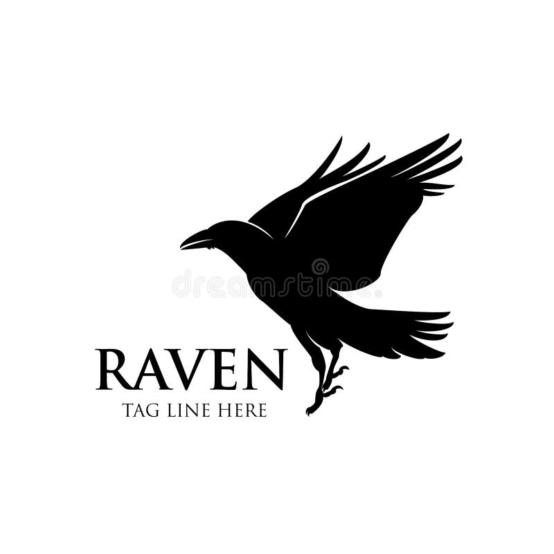 Raven Fly Logo Icon Vector Design Stock Vector - Illustration of ...