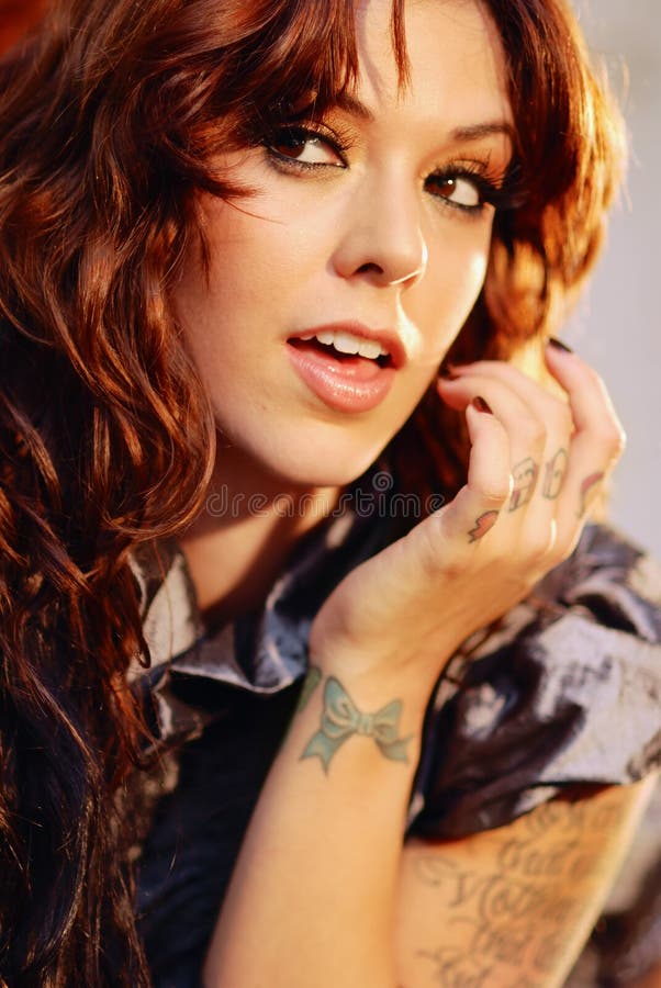 Raven Hair stock image. Image of lovely, caucasian, auburn - 9491761