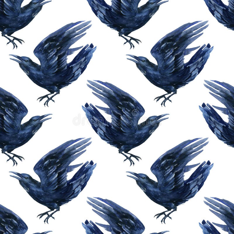 Raven illustration. stock illustration. Illustration of halloween ...