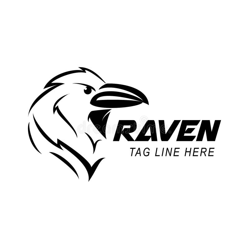 Raven Logo Icon Vector Design Stock Illustration - Illustration of head ...