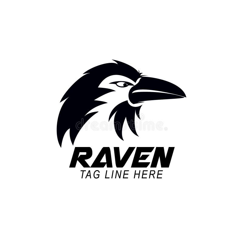 Raven Logo Design Vector Template Stock Vector - Illustration of ...
