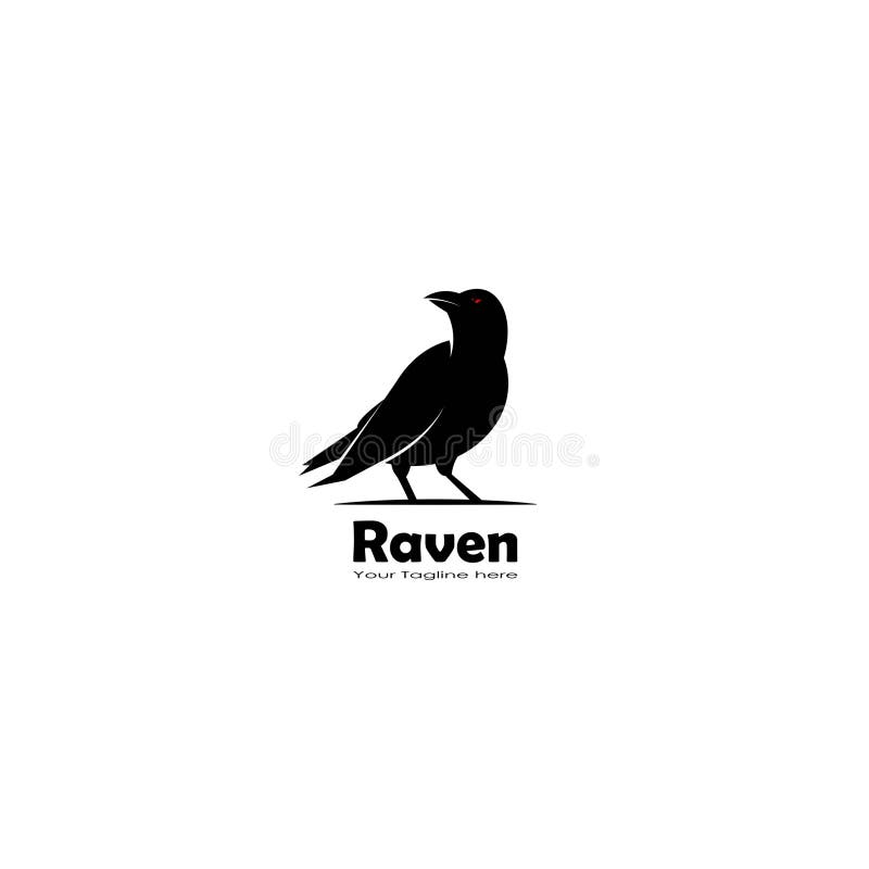 Raven Logo Design Vector Graphics Stock Vector - Illustration of ...