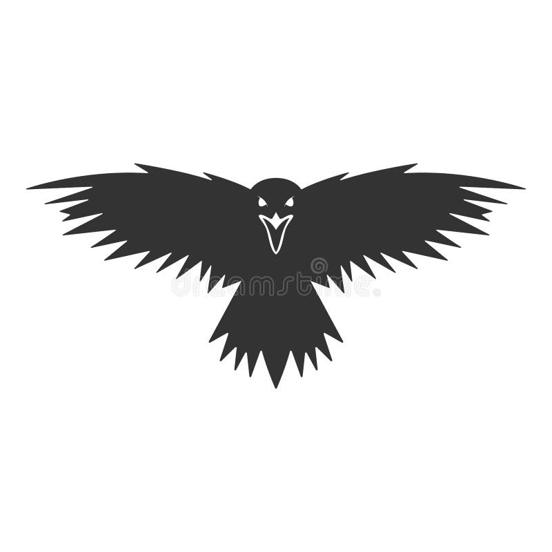 Raven Logo Icon Design Illustration Stock Illustration - Illustration ...