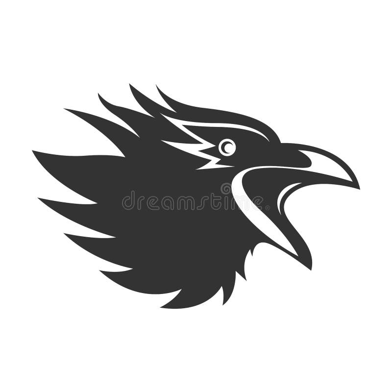 Raven Logo Icon Design Illustration Stock Illustration - Illustration ...