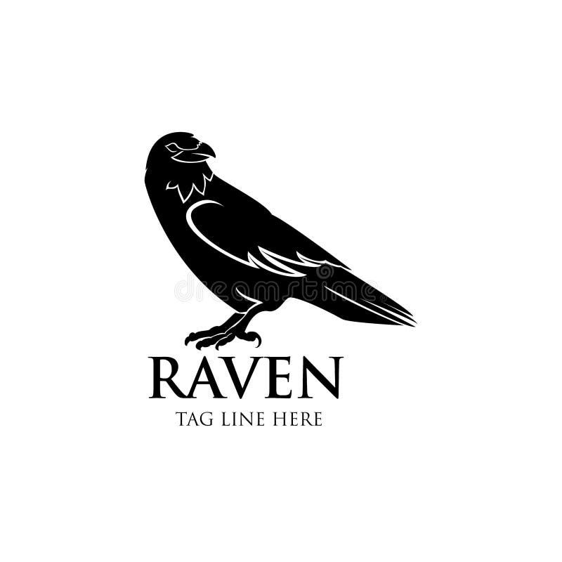 Raven Logo Icon Vector Design Stock Vector - Illustration of posing ...