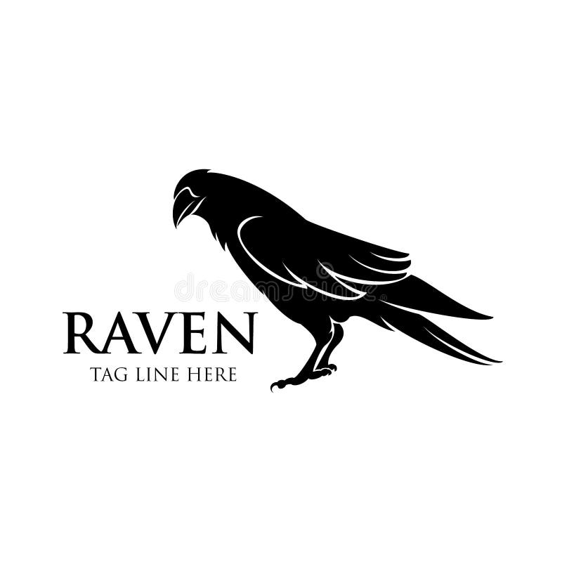 Raven Logo Icon Vector Design Stock Vector - Illustration of crow, body ...