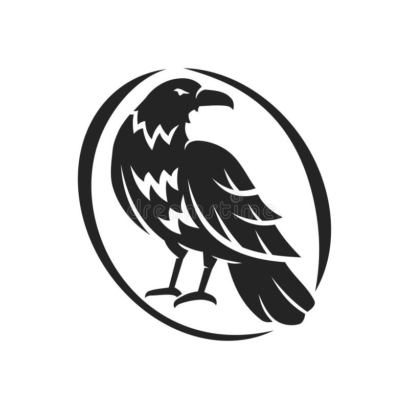 Raven Logo Template Isolated. Brand Identity. Icon Abstract Vector ...