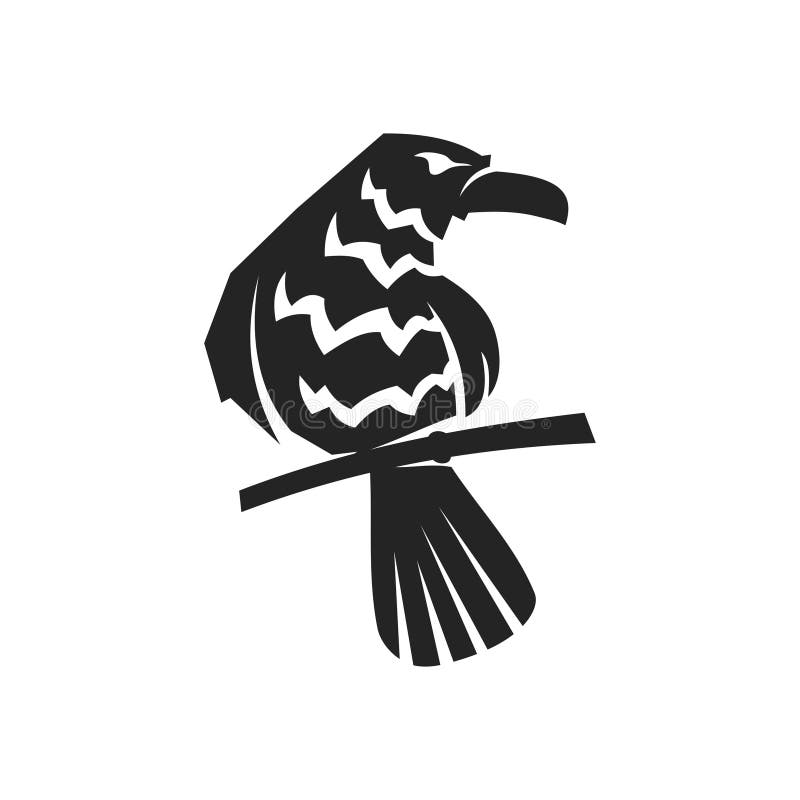 Raven Logo Template Isolated. Brand Identity. Icon Abstract Vector ...