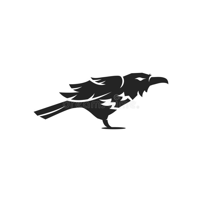 Raven Logo Template Isolated. Brand Identity. Icon Abstract Vector ...