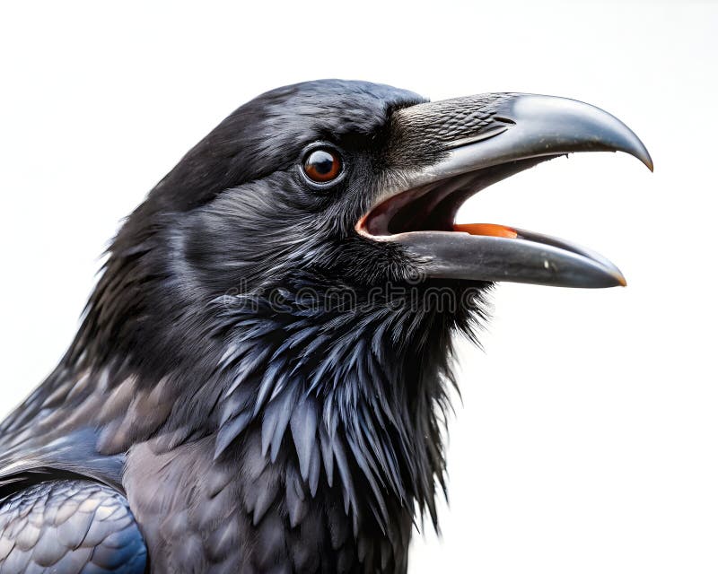 Raven with Open Beak stock illustration. Illustration of shutter125 ...