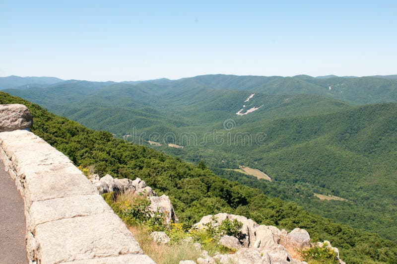Raven`s Roost Overlook, Blue Ridge Parkway Mountains Stock Image ...