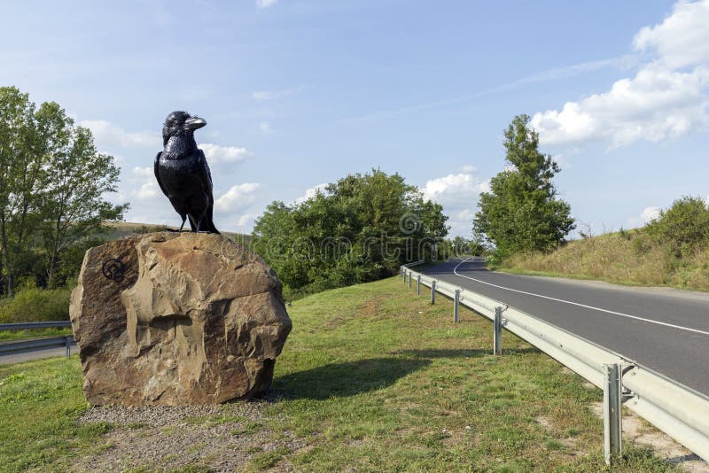 Raven statue stock image. Image of tradition, road, culture - 99808021