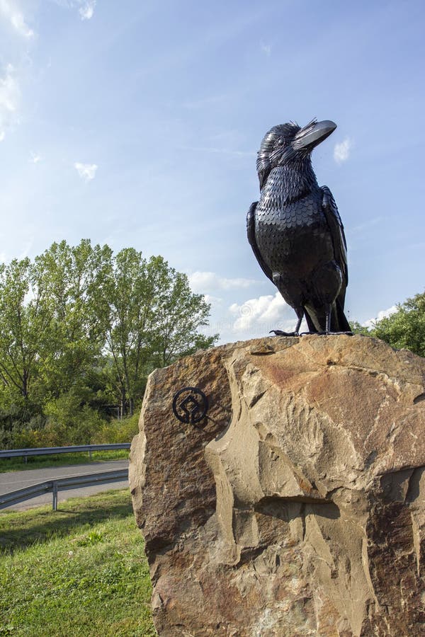 Raven statue stock image. Image of holloko, raven, tradition - 99808105