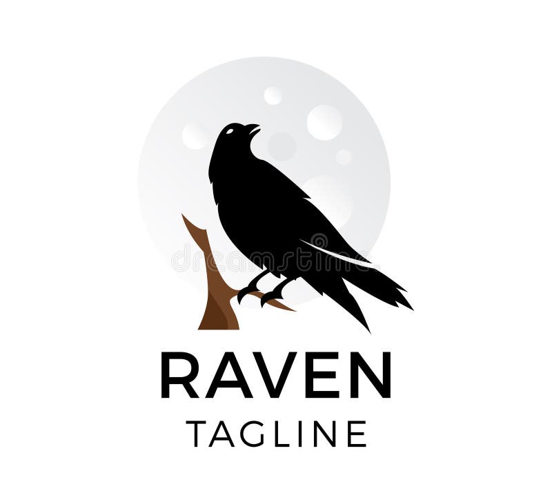 Raven Vector Logo Template Design Stock Vector - Illustration of ravens ...