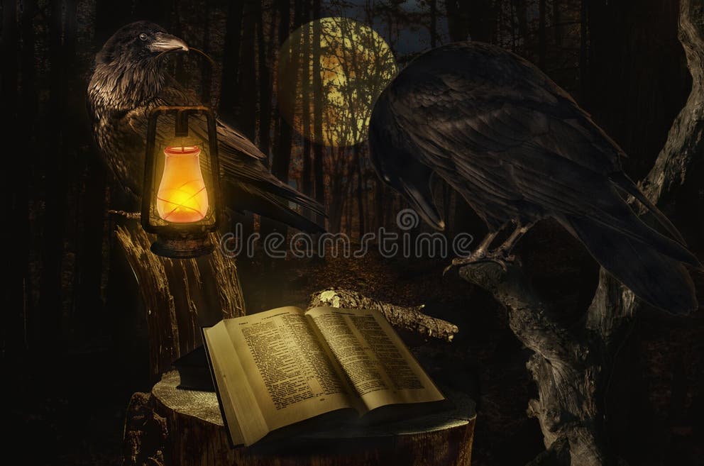 Ravens stock illustration. Illustration of raven, night - 47723503