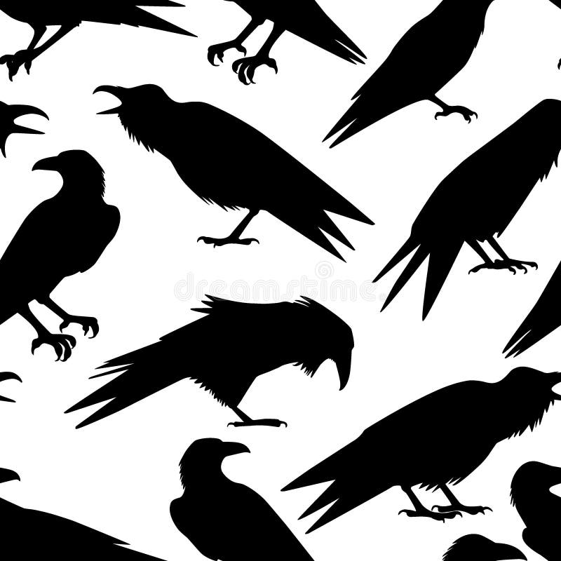Ravens seamless pattern stock vector. Illustration of design - 86511060