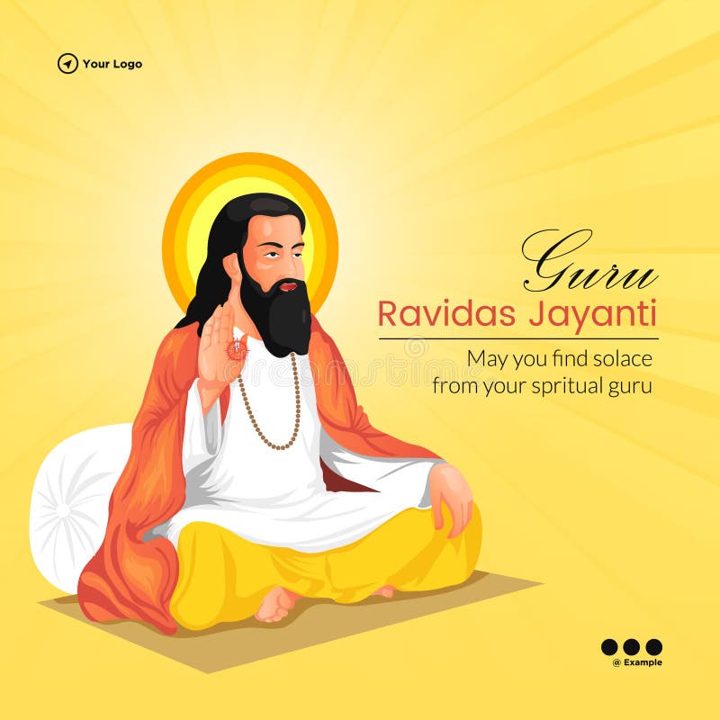 Guru Ravidas Jayanti Banner Design Stock Vector - Illustration of magh ...