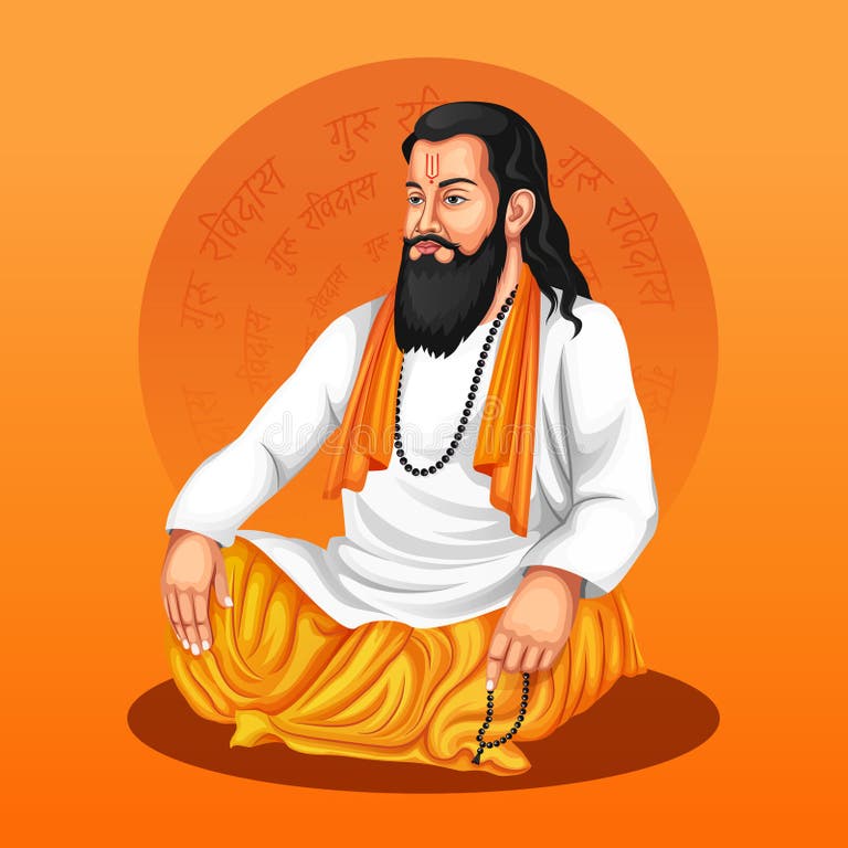 Illustration of Guru Ravidas Jayanti Poster Template. Poet, Saint, and ...