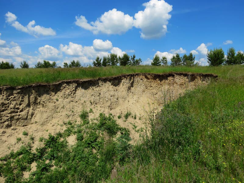 Ravinas do estepe foto de stock. Imagem de céu, azul - 33005608