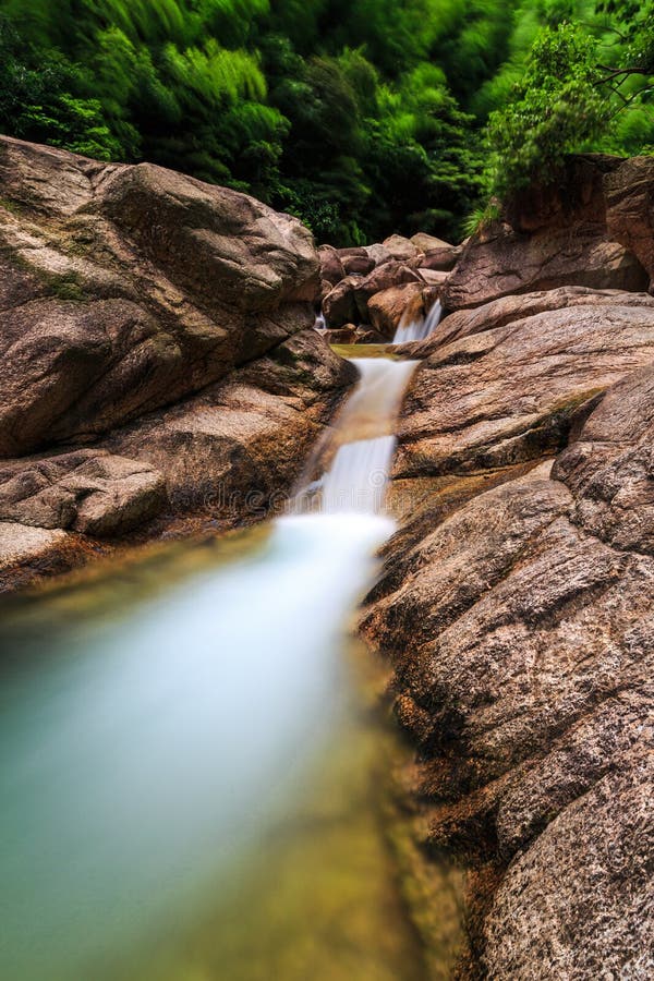 Ravine stream and pool stock image. Image of mere, anhui - 32828999