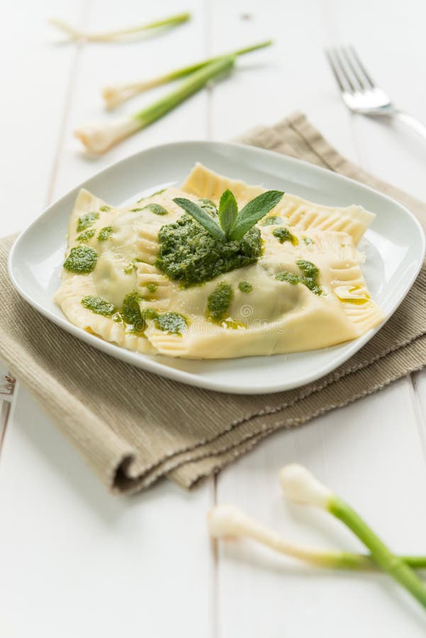 Ravioli with herbs stock photo. Image of ricotta, cheese - 30540506