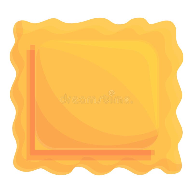 Ravioli with Mushrooms Icon, Cartoon Style Stock Vector - Illustration ...