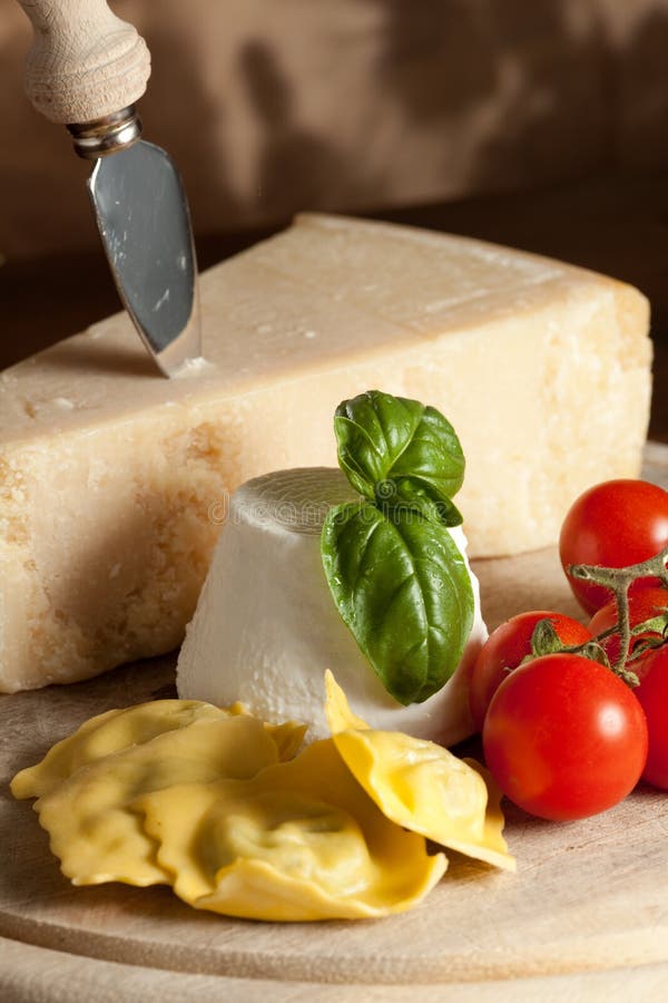 Ravioli with Ricotta and Tomatoes Stock Image - Image of gourmet, diet ...