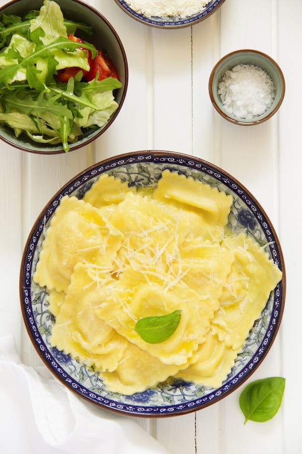 Ravioli Stuffed with Ricotta Stock Photo - Image of tortellini, tasty ...