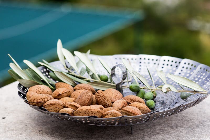 Raw almonds in shell stock photo. Image of nutrition - 99486370