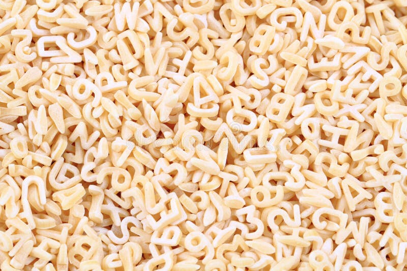 Raw alphabet pasta stock photo. Image of letters, vegetarian - 91045916