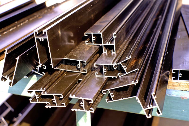 Raw Aluminum Frames are Cut and Placed on Shelves Waiting To Be ...