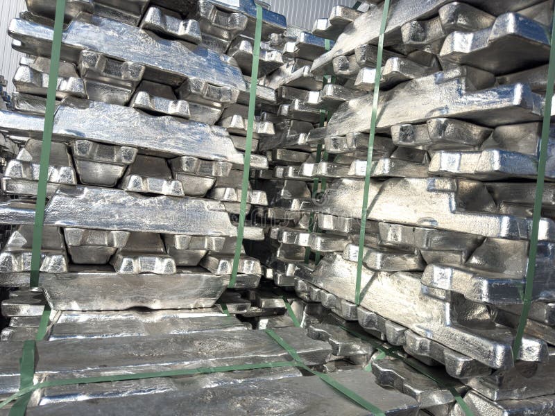 Raw Aluminum stock image. Image of metal, export, melt - 288992337