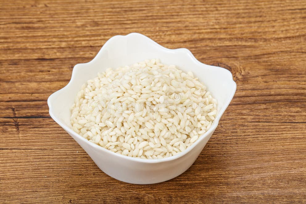 Raw Arborio Rice for Risotto Stock Photo - Image of diet, italian ...