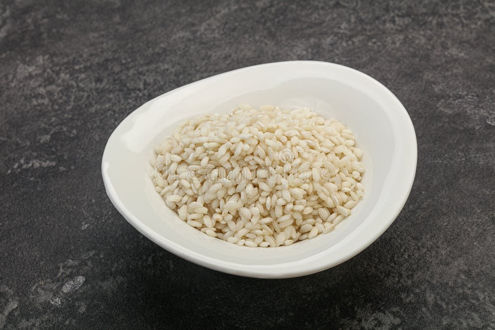 Raw Arborio Rice for Risotto Stock Photo - Image of grain, ingredient ...