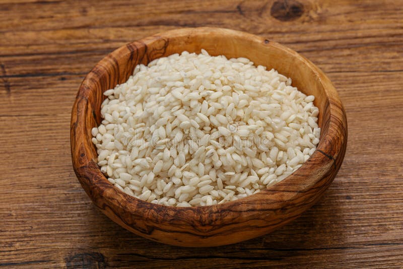 Raw Arborio Rice for Risotto Stock Photo - Image of closeup, white ...