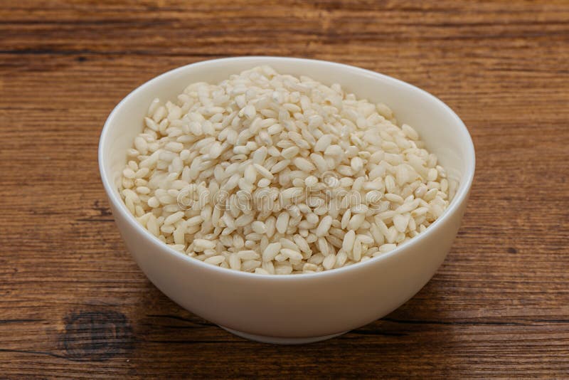 Raw Arborio Rice for Risotto Stock Photo - Image of organic, natural ...