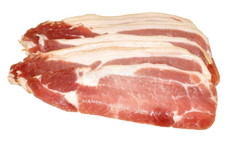 Raw Bacon Rashers stock image. Image of white, pork, meat - 34975075