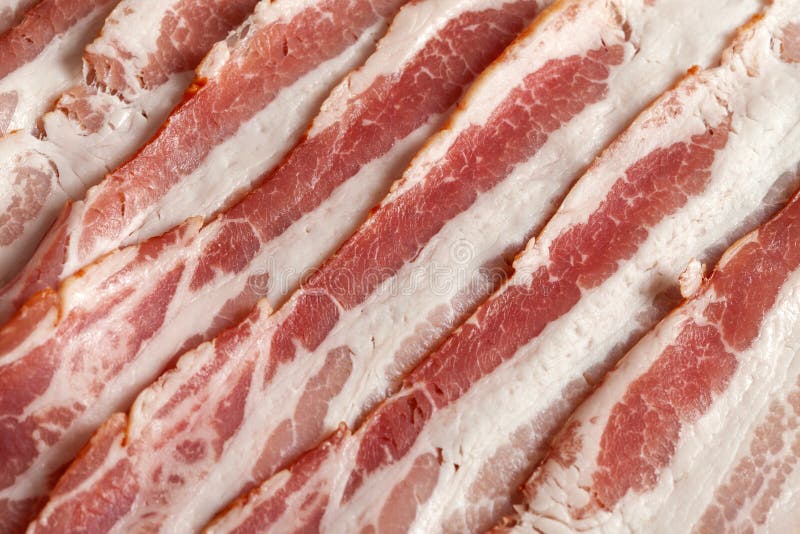 Uncooked Bacon stock photo. Image of uncooked, reddish - 586318