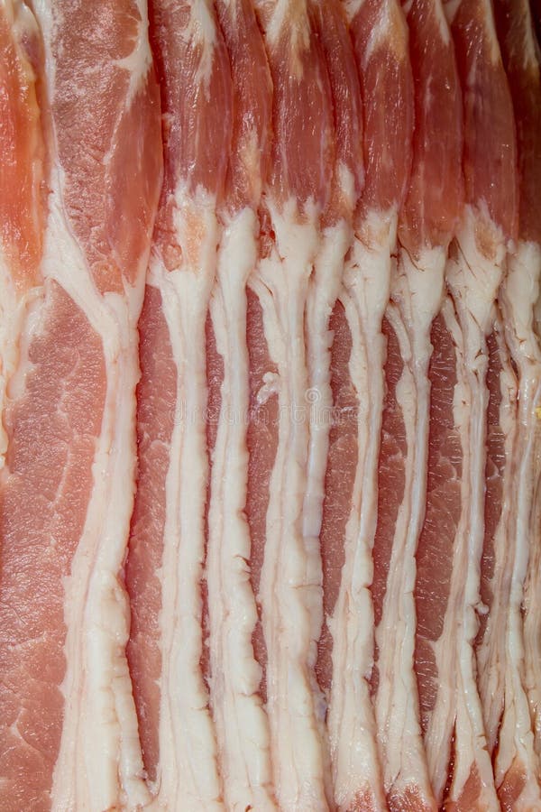 Raw bacon texture stock image. Image of spice, stack - 141866503