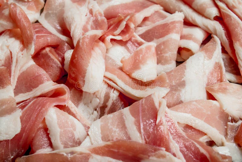 Raw bacon texture stock image. Image of product, ingredient - 141867499