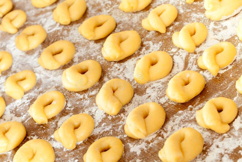 Raw Bagels stock photo. Image of cuisine, table, flour - 37836200