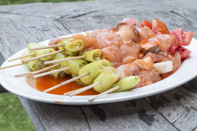 Raw barbecue stock image. Image of kabob, outdoor, meat - 44208069