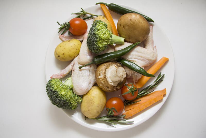 Raw barbeque ingredients stock image. Image of champignons - 56781977