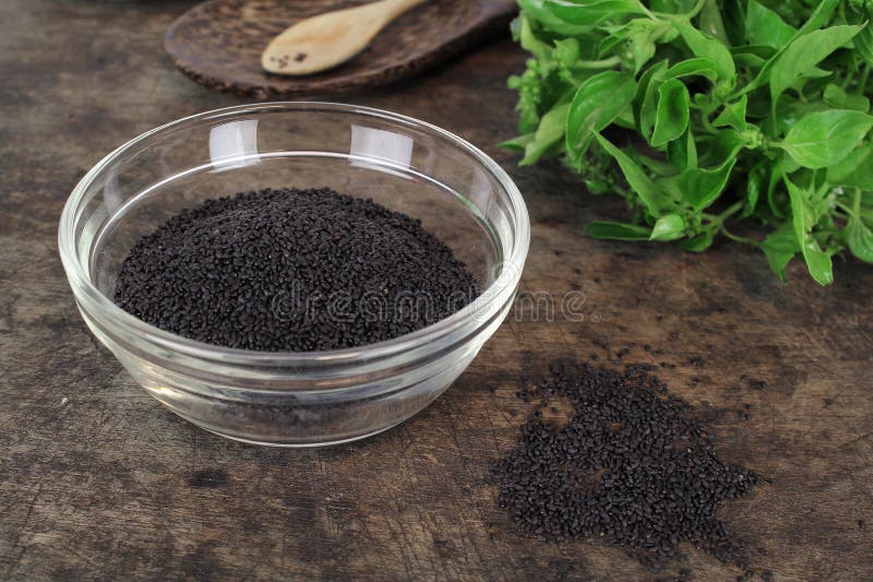 Raw Basil Seed, Herb in Thai Stock Photo - Image of herb, basil: 86566076