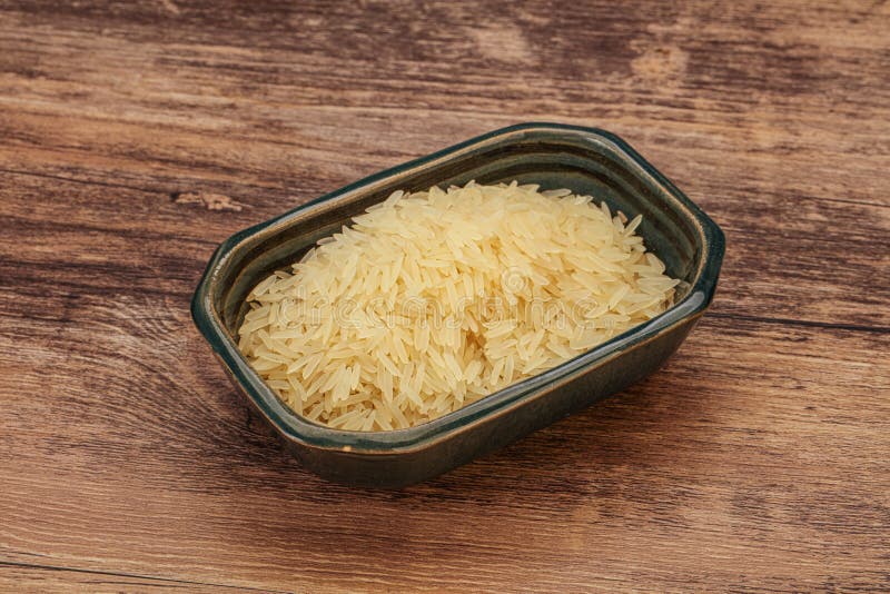 Raw Basmati Rice in the Bowl Stock Image - Image of rice, nutrition ...