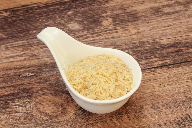 Raw Basmati Rice in the Bowl Stock Image - Image of agriculture, pile ...