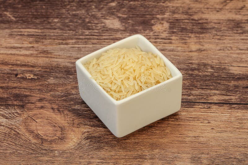 Raw Basmati Rice in the Bowl Stock Photo - Image of nutrition, detail ...