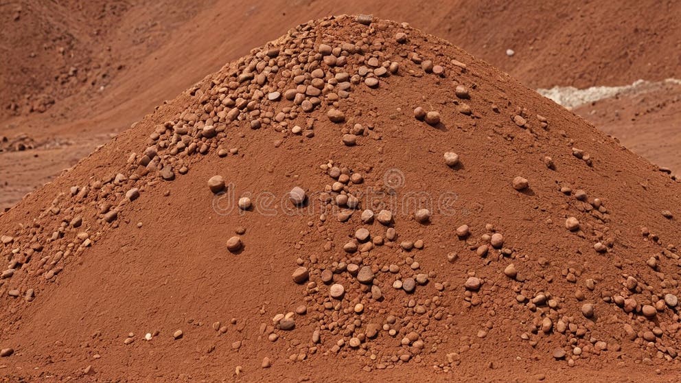 Raw Bauxite Ore Pile in Earthly Tones Mining and Minerals Collection ...