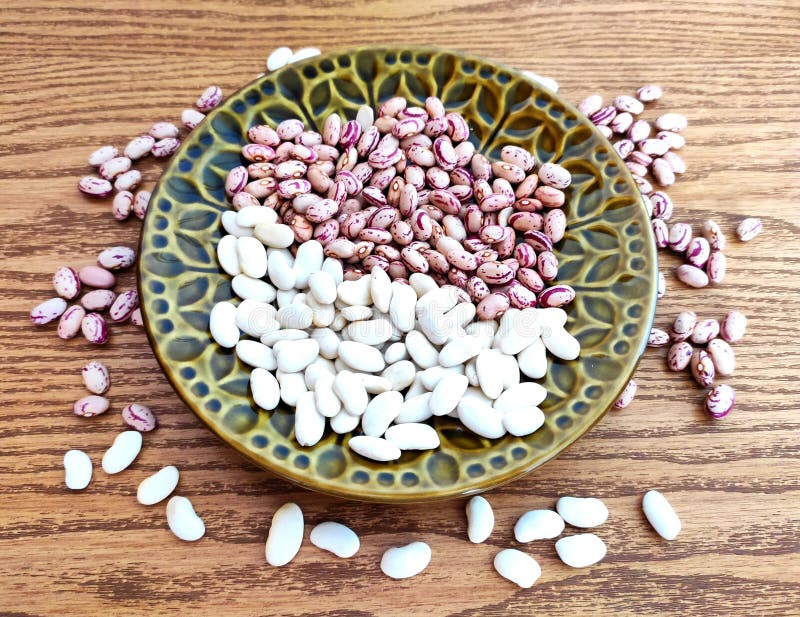 Raw beans on the table stock image. Image of beans, food - 348684925