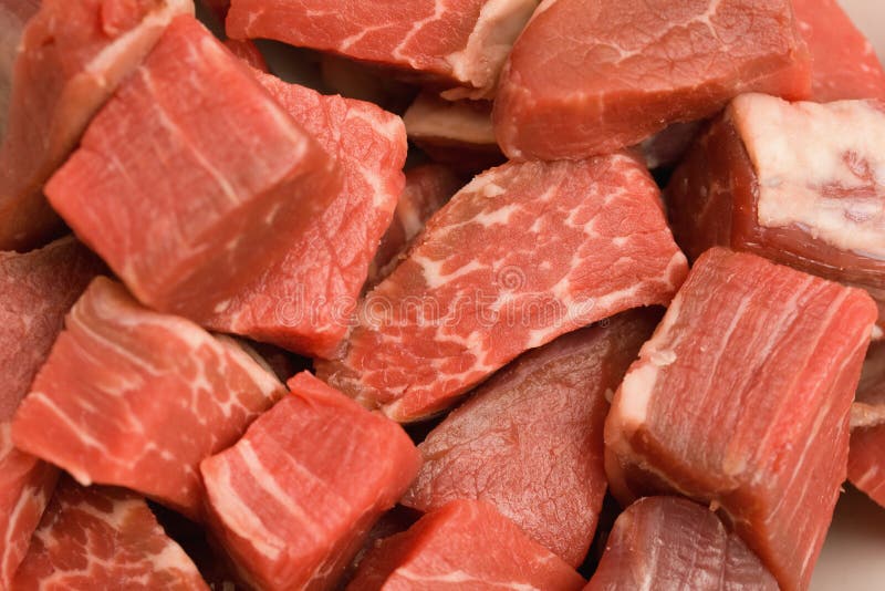 Raw beef stock image. Image of luxury, cube, cubes, tender - 7601359